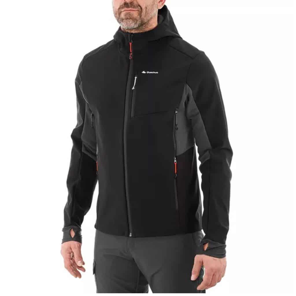CASACA CORTAVIENTO SOFTSHELL MONTAÑA Y TREKKING FORCLAZ TREK 500 HOMBRE ...
