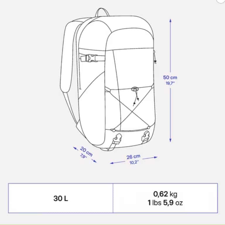 Mochila de TREKKING 30L NH100 Quechua - Trekking House Perú